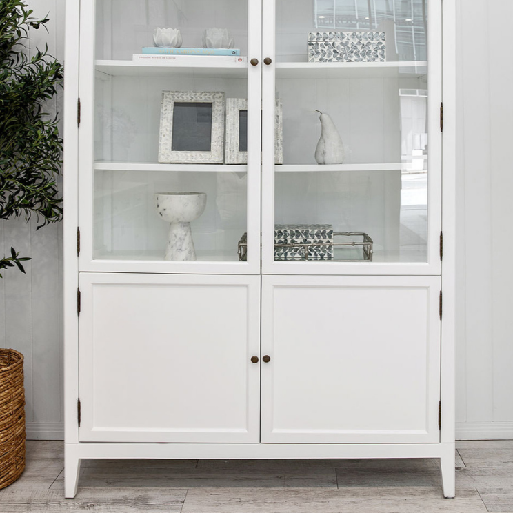 Buy Hamptons Arch Glass Display Cabinet