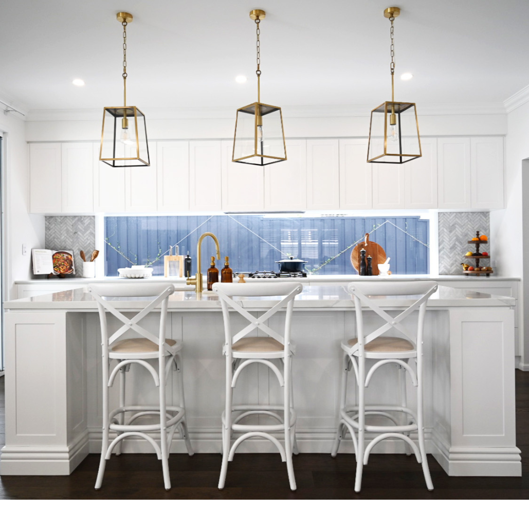Carter Cross-back Kitchen Stool With Linen Seat – Style My Home