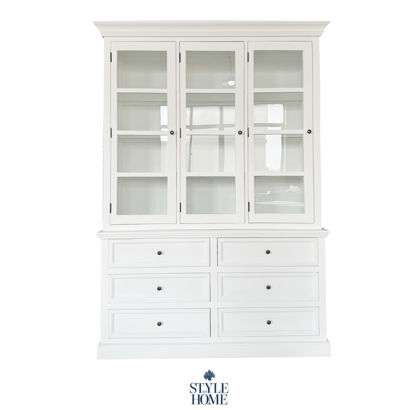 Hamptons Glass Display Cabinets - Storage Has Never Looked So Good