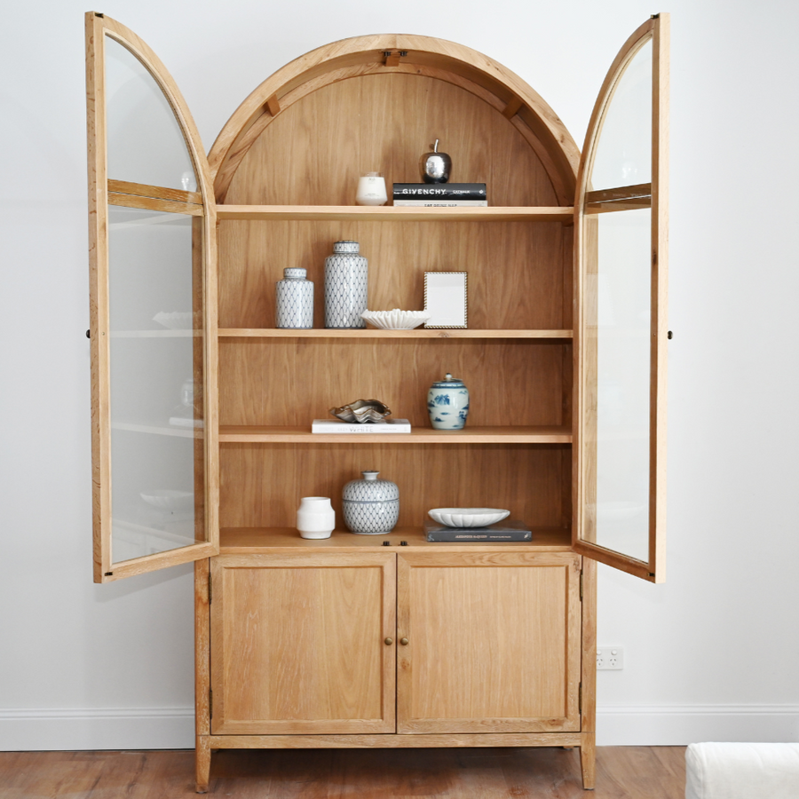 Buy Hamptons Arch Glass Display Cabinet