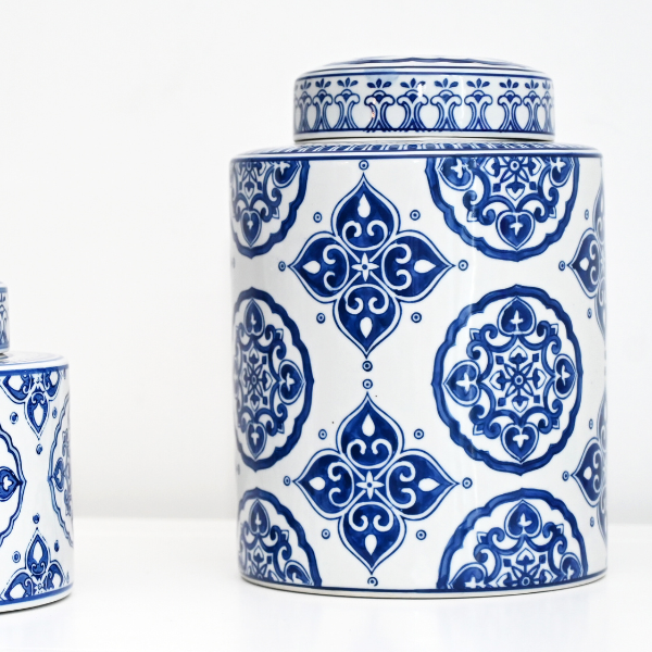 Buy Hamptons Mayan' Handpainted Jar - 3 sizes available