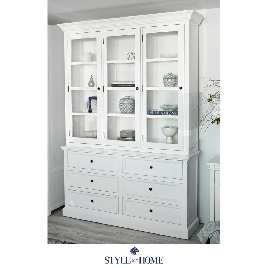 Hamptons Glass Display Cabinets - Storage Has Never Looked So Good