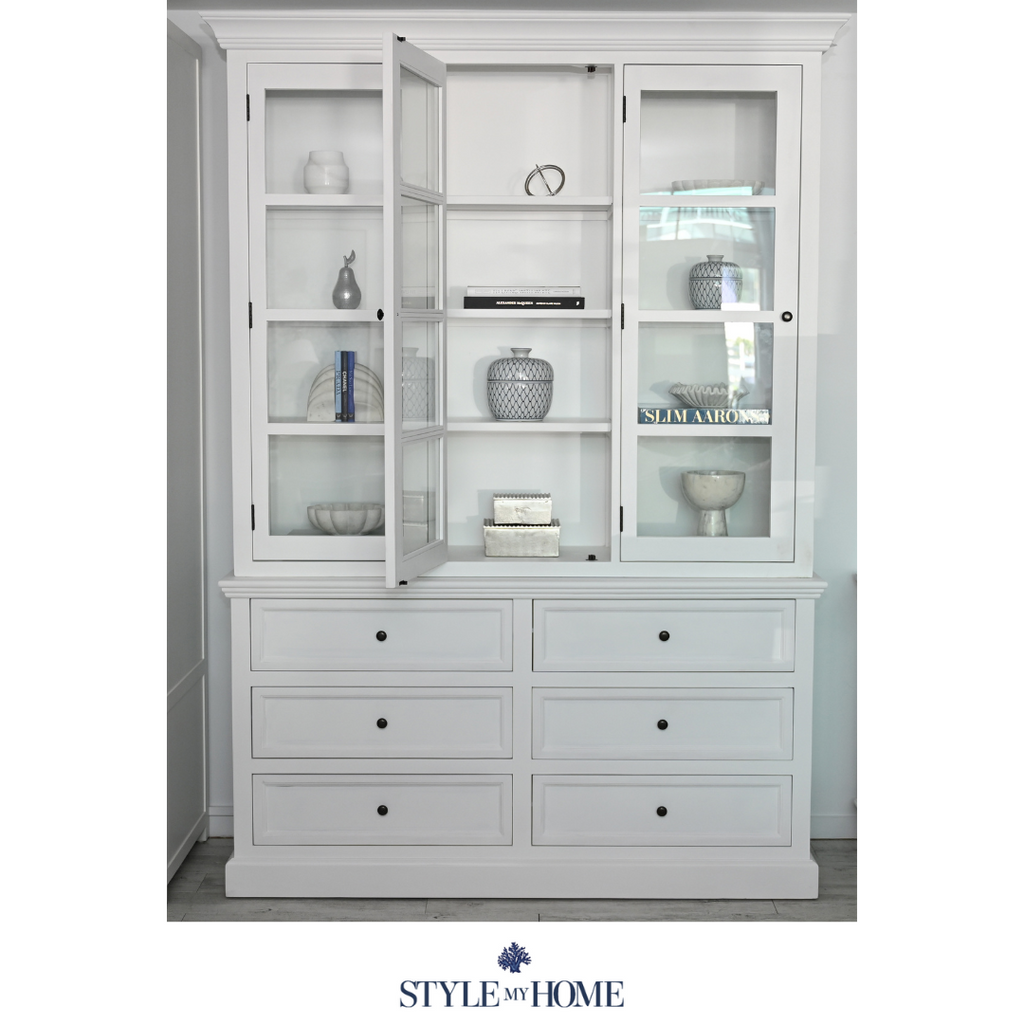 Hamptons Glass Display Cabinets - Storage Has Never Looked So Good