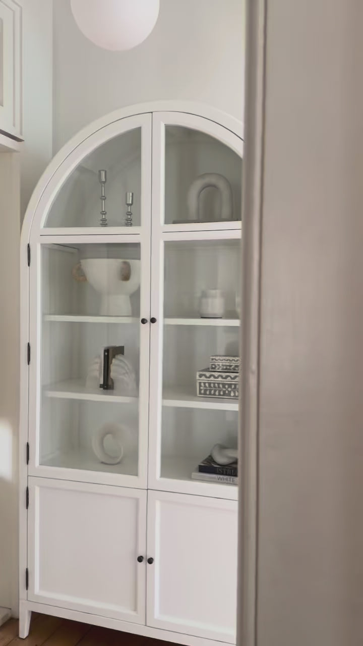 Buy Hamptons Arch Glass Display Cabinet