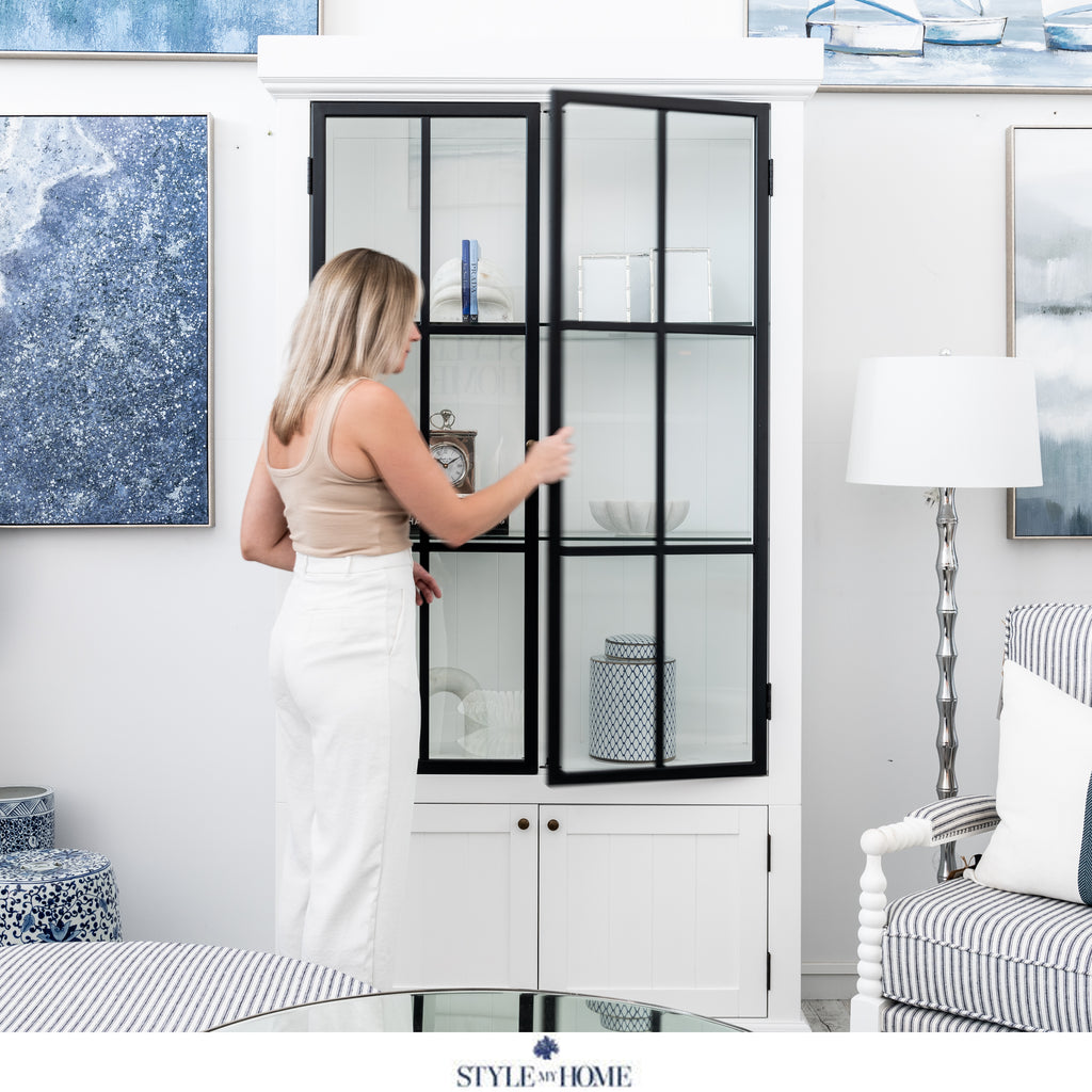Hamptons Glass Display Cabinets - Storage Has Never Looked So Good